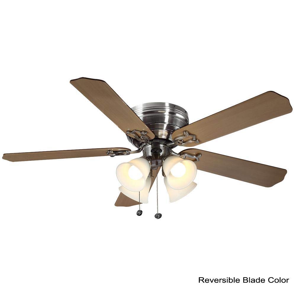 Hampton Bay Carriage House 52 in. LED Brushed Nickel Ceiling Fan