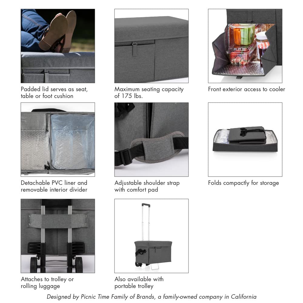 Gray Las Vegas Raiders Ottoman Cooler & Seat