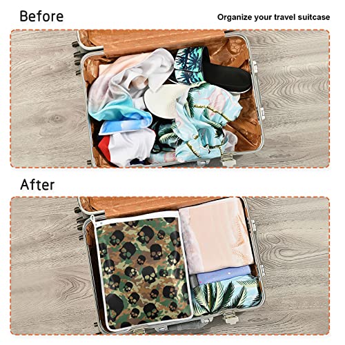 susiyo 2 Pack Mesh Laundry Bag, Camouflage Skull Washing Machine Wash Bags for Travel, Delicates Blouse, Underwear, Bra, Sweater, Baby Clothes (1Small+1Medium)