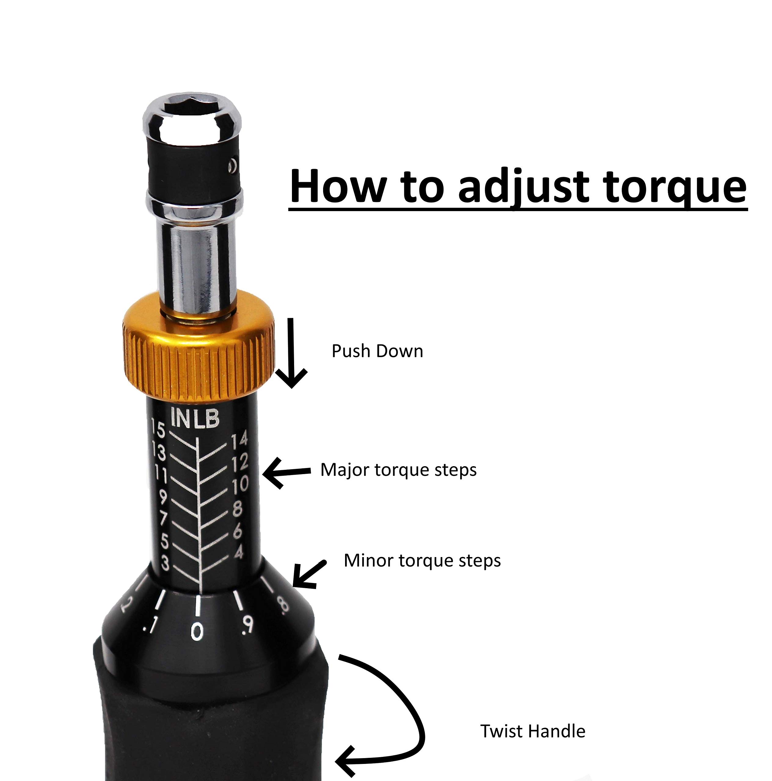 Handheld Torque Limiting Screwdriver 5-25 in lbs (Model TW-622025SF)
