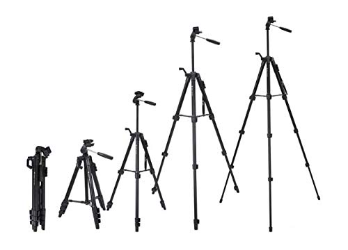 Fotopro DIGI 3400 Tripod with 4 Sections and 3D Ball Joint + Accessory Kit for Smartphone (SJ-85) + Action Cam (GA-1)