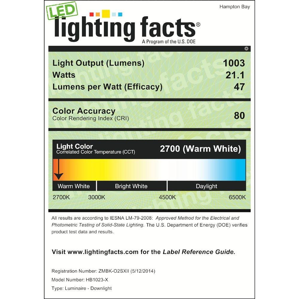Hampton Bay HB1023-35 Brushed Nickel LED Low-Profile Flush Mount with Frosted White Shade