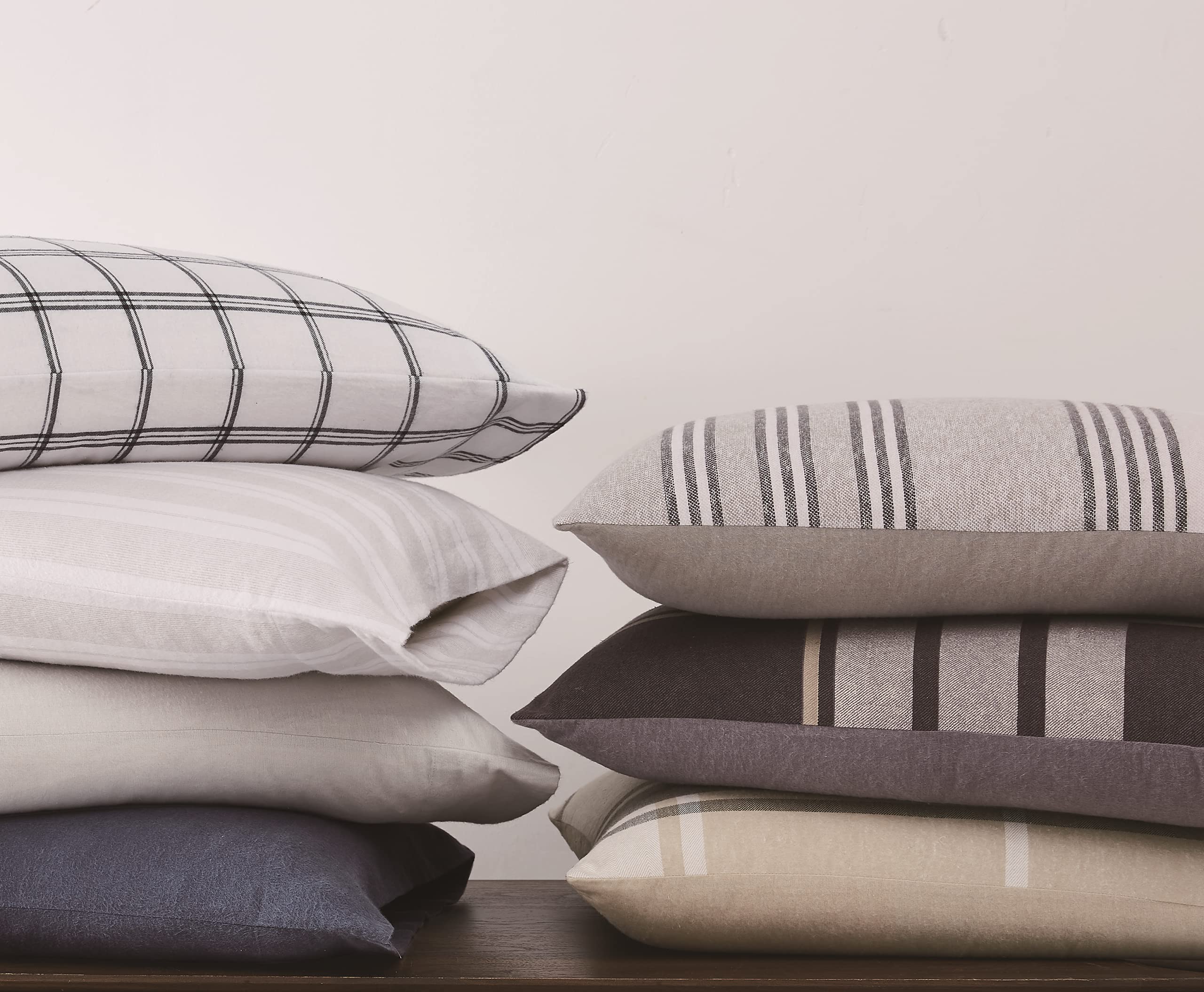 Truly Soft Everyday - Full/Queen 3 Piece Duvet + Sham Set - Milo Plaid Flannel Collection - Grey