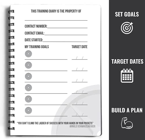Workout Planner for Daily Fitness Tracking & Goals Setting (A5 Size, 6” x 8”, Charcoal Gray), Men & Women Personal Home & Gym Training Diary, Log Book Journal for Weight Loss by Workout Log Gym
