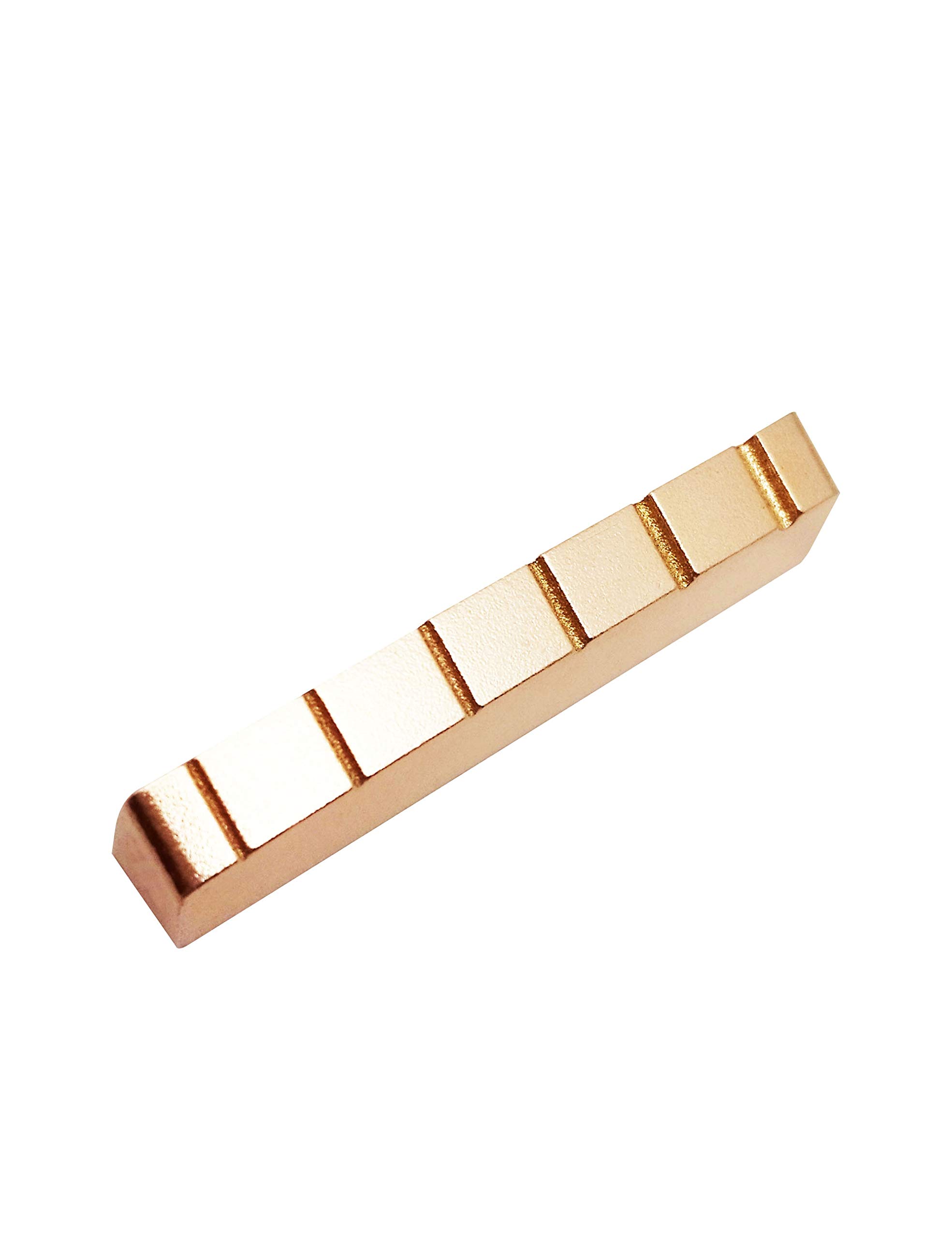 Guyker 43mm Guitar Nut - Pre-Slotted Brass Nuts Replacement Compatible with 6 String Electric Bass Guitar