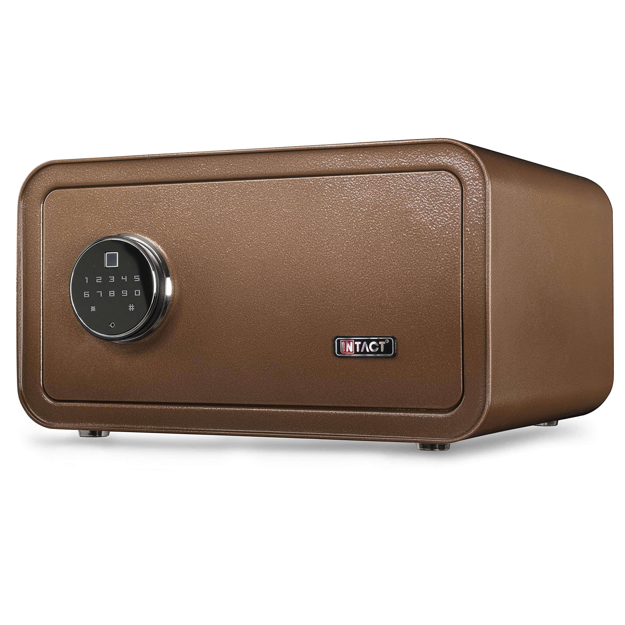 Intact Large Quick Access Biometric Fingerprint Gun Safe With Nex-Gen Full Keypad Module Wide Bronze