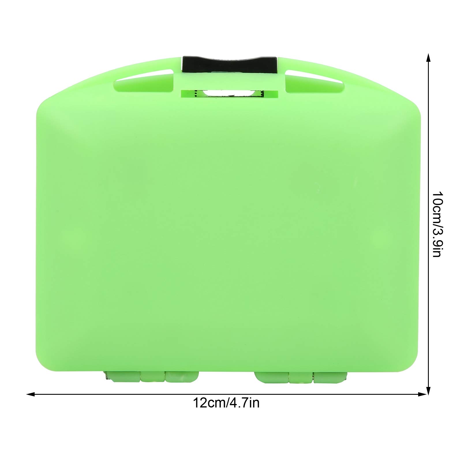 KOSDFOGE 2Pcs ABS Rubber Fishing Tackle Accessories Storage Box Portable Outdoor Bait Hook Case for Fishing Lure/Hook Beads Earring Container Tool