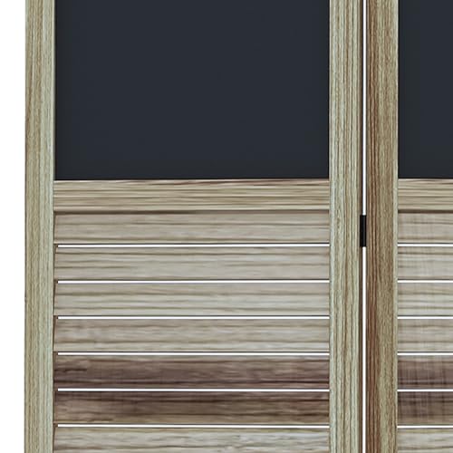 HOMCOM 4-Panel Folding Room Divider with Blackboard, 5.5 Ft Tall Freestanding Privacy Screen Panels for Bedroom or Office, White