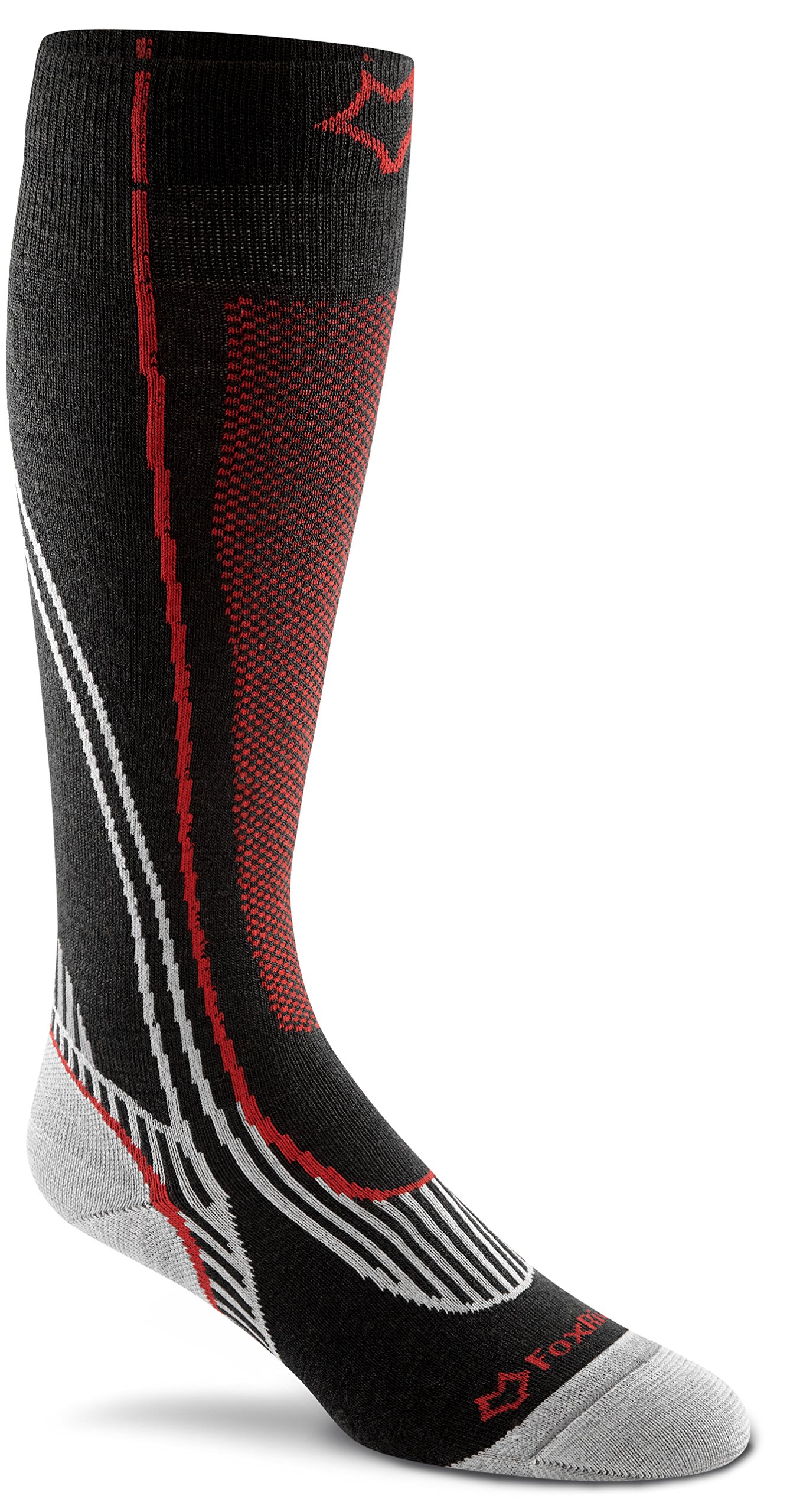 Fox River Men's Arapahoe Ultra Lt Wt Over-The-Calf, Black/Red, Medium