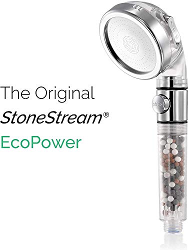 Original StoneStream® EcoPower Shower Head System — Handheld Showerhead Replacement Stones