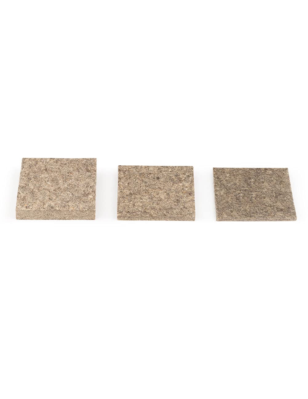The Felt Store F-7 Industrial Felt Square Sample Bags 3 inch x 3 inch Felt Material in 1/8", 1/4", 1/2" Thickness – 3 Pcs