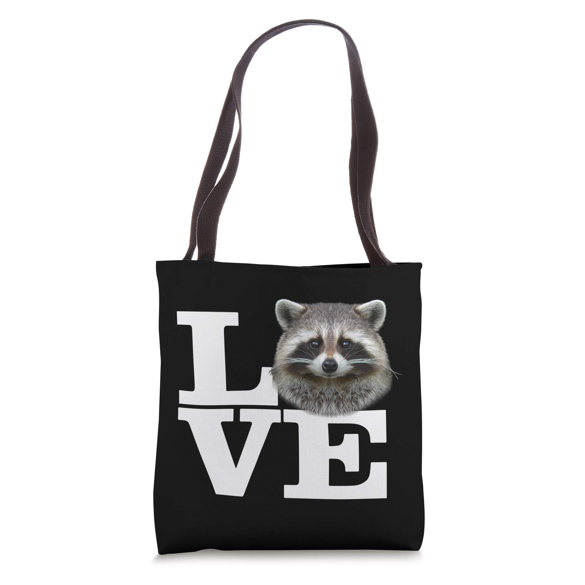 I Love Raccoons Funny Raccoon Love Gift Cute Racoon Tote Bag