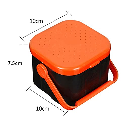 LMMDDP 10 * 10 * 7.5cm Plastic Breathable Fishing Bait Box Storage Box Fishing Tackle Box Storage Box