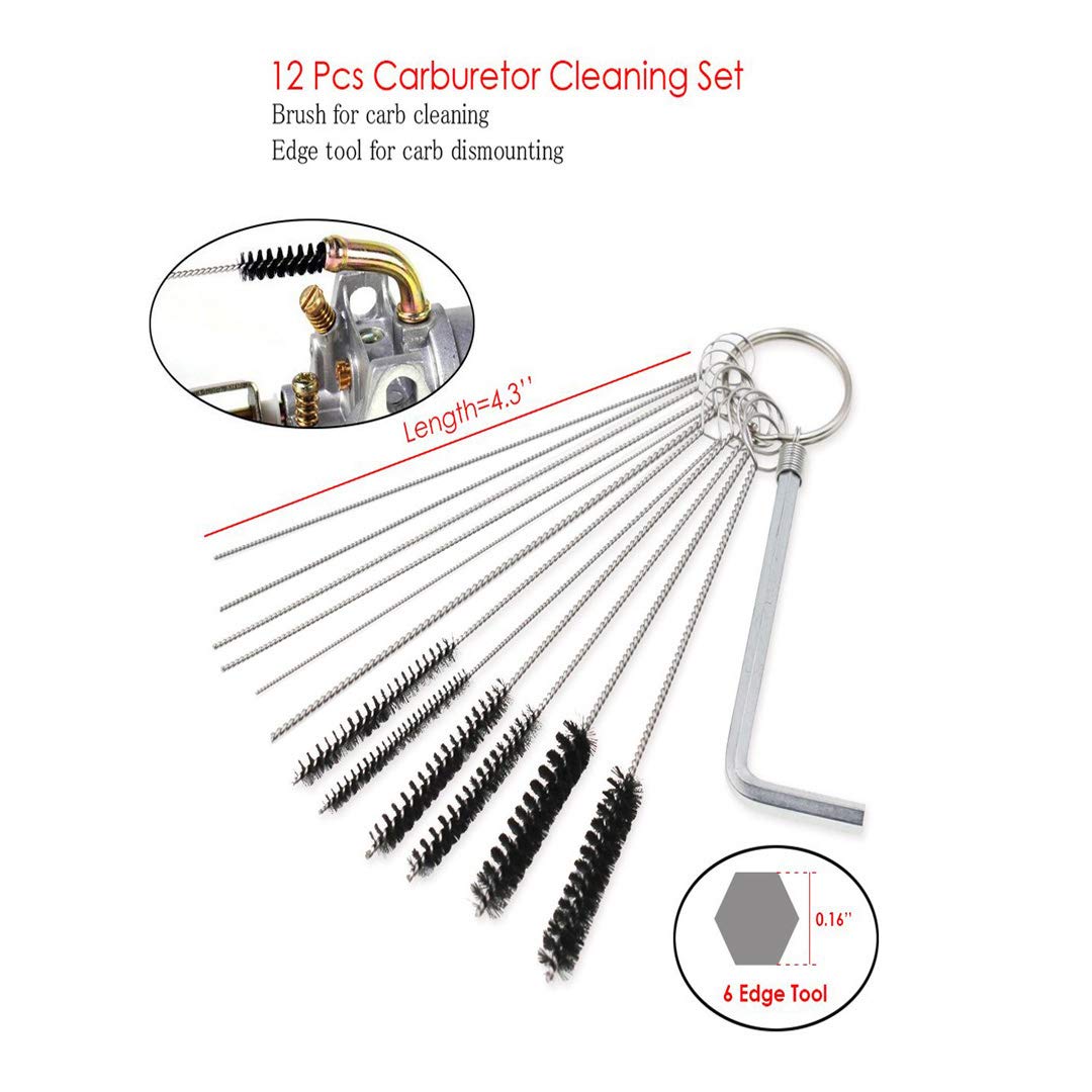 Grehge buretor Adjustment Tool Screwdriver Kit + Toolkit + Cleaning Tool for Common 2 Cycle Small Engine Poulan Husqvarna MTD Ryobi Homelite Trimmer Weed Eater Chainsaw Carb Tune up Adjusting