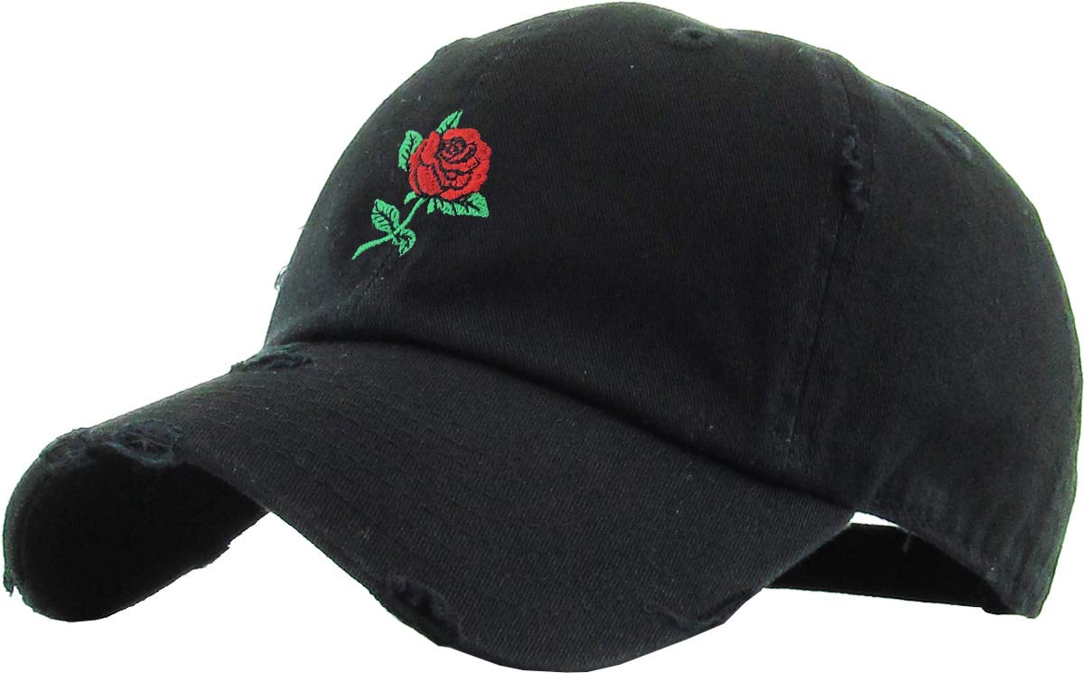 KBSV-3080V BLK Fashion Dad Unisex Hat Adjustable Unconstructed Embroidery Design Cap
