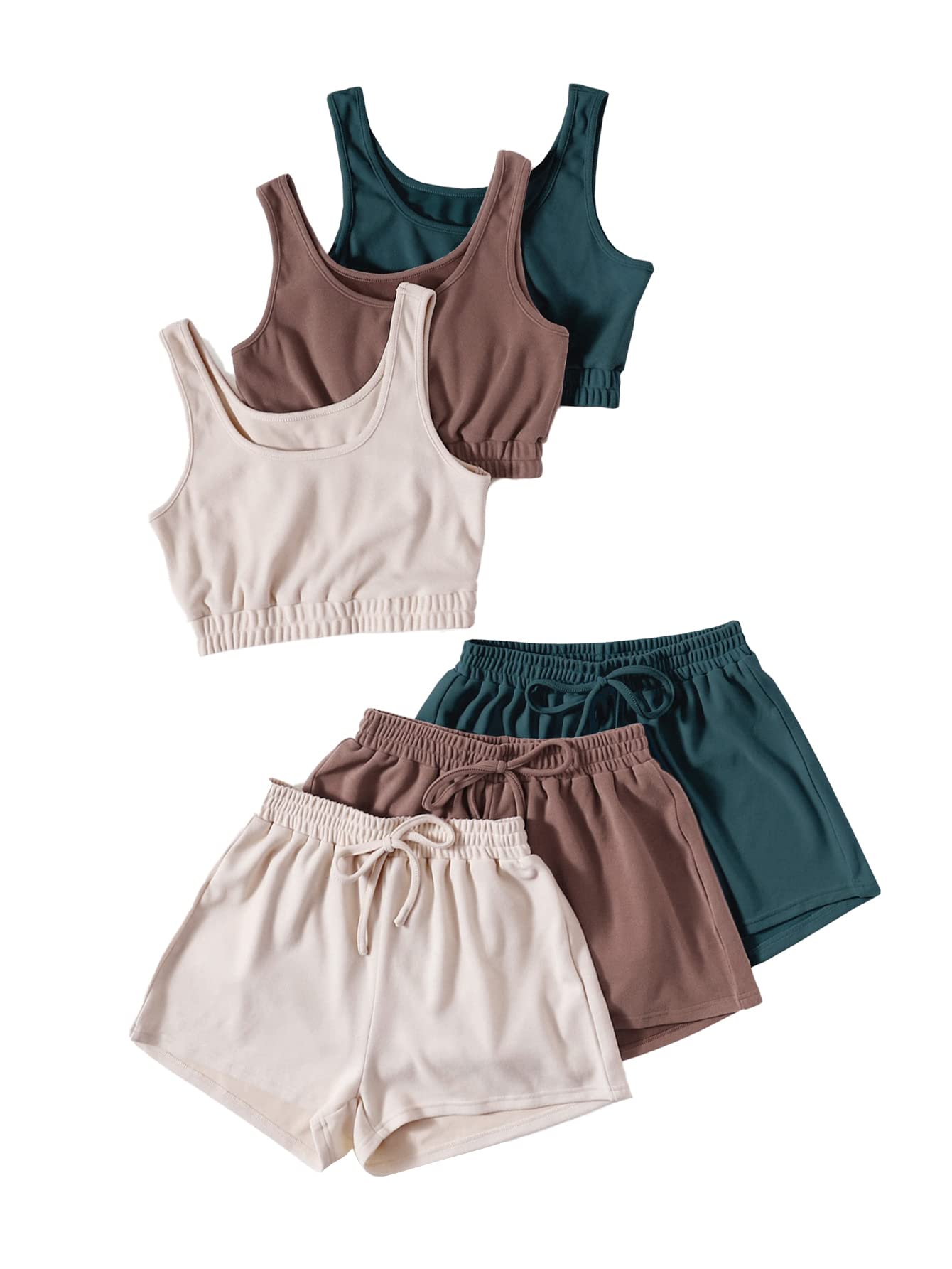 GORGLITTER Vacation Outfits for Women Beach Summer Outfits Going Out Loungewear Set shorts