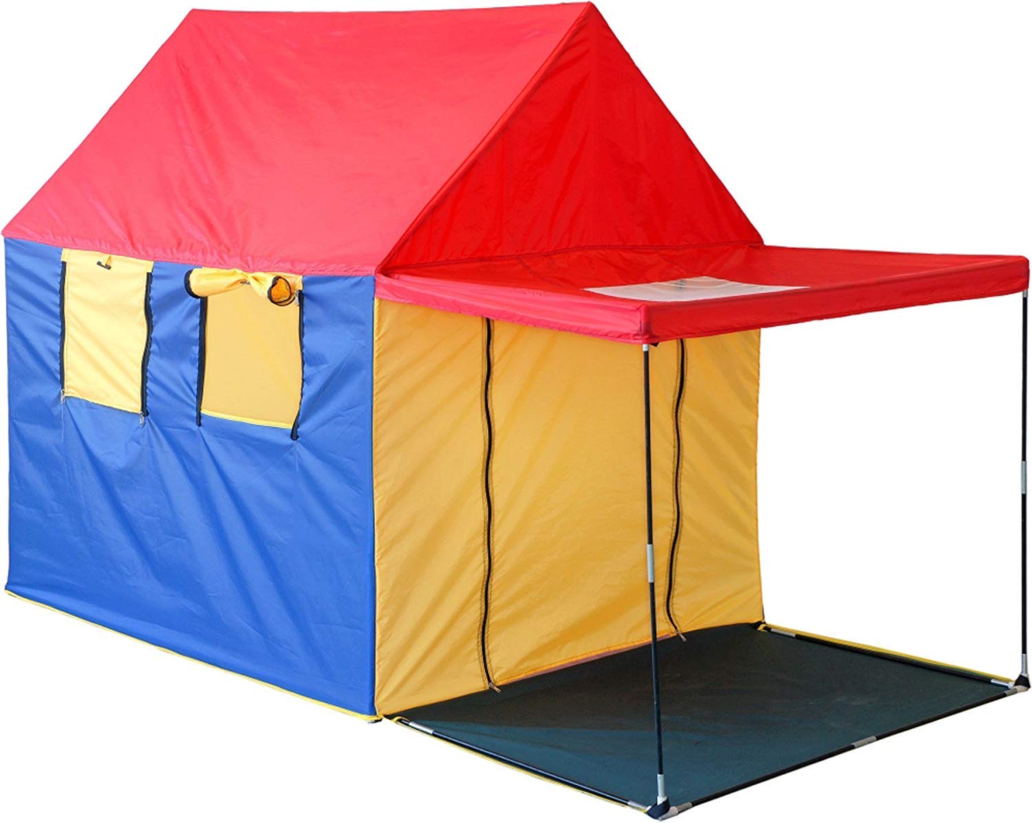GigaTent MY FIRST SUMMER HOUSE PLAY TENT 4 LARGE WINDOWS with SKYLIGHT Pitch roof designed to look like a real house Easy to set up