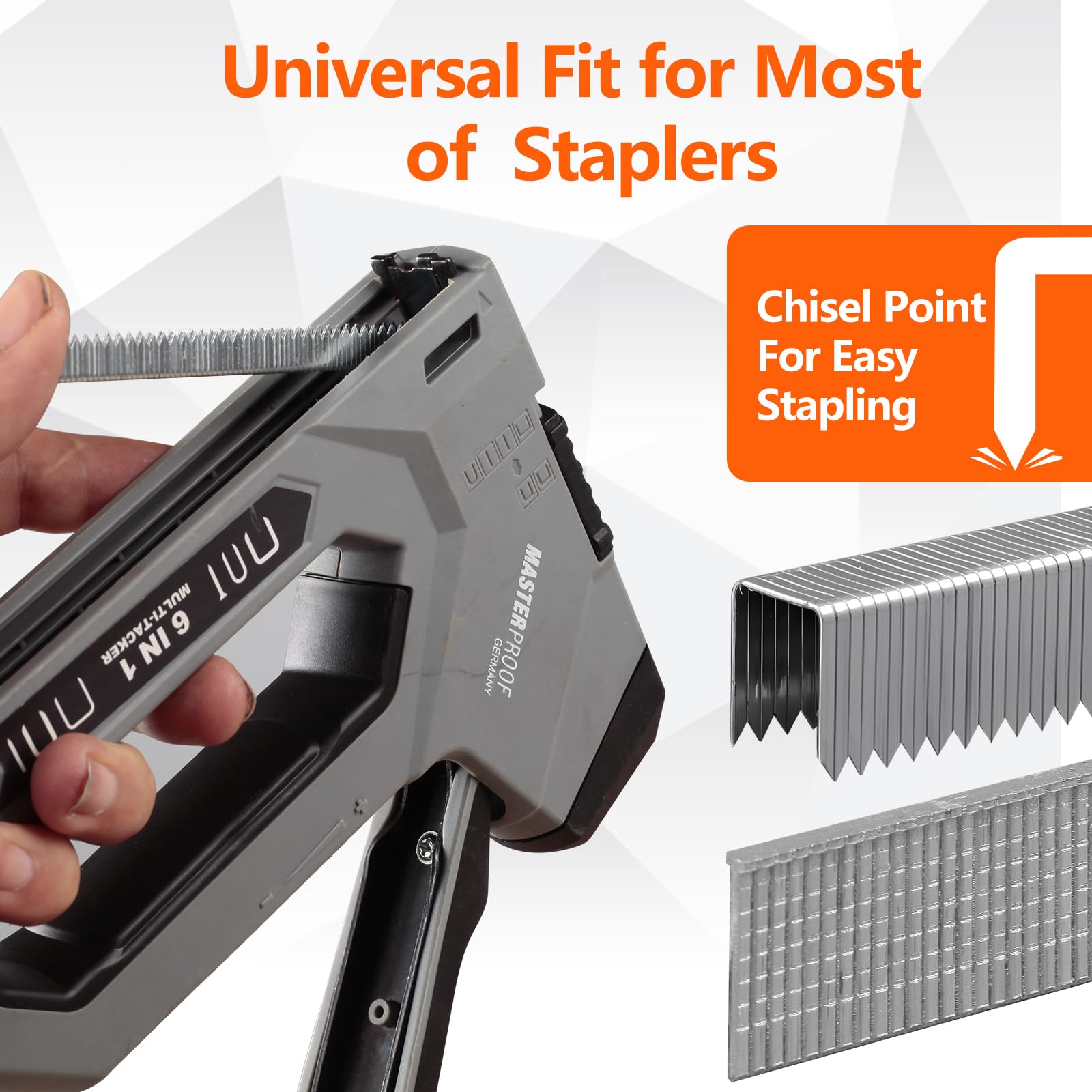 SITLDY Heavy Duty T50 Staples 5400-Count 5 Sizes Includes: 5/16",3/8",1/2",9/16" Staples+5/8" Brad Nails, 20 Gauge Galvanized Assorted Size Project Pack