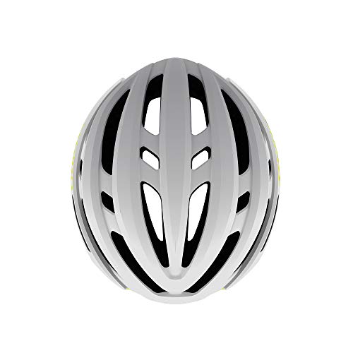 Giro Agilis MIPS W Adult Road Cycling Helmet - Matte White/Citron (Discontinued), Medium (55-59 cm)