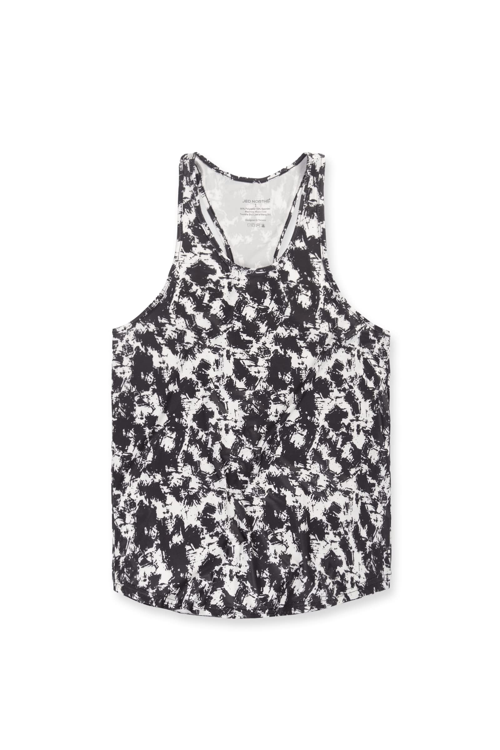 Jed North Men's Graphic Bodybuilding Tank Tops Gym Stringers Racerback,AbstractBlackWhite,Medium