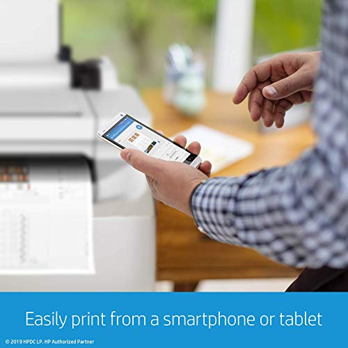HP DesignJet T650 Large Format 24-inch Plotter Printer, with Roll Cover, Auto Sheet Feeder, Media Bin & Stand (5HB08A)