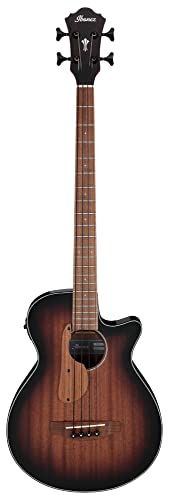 Ibanez AEGB24E Acoustic Electric Bass, Mahogany Sunburst Gloss