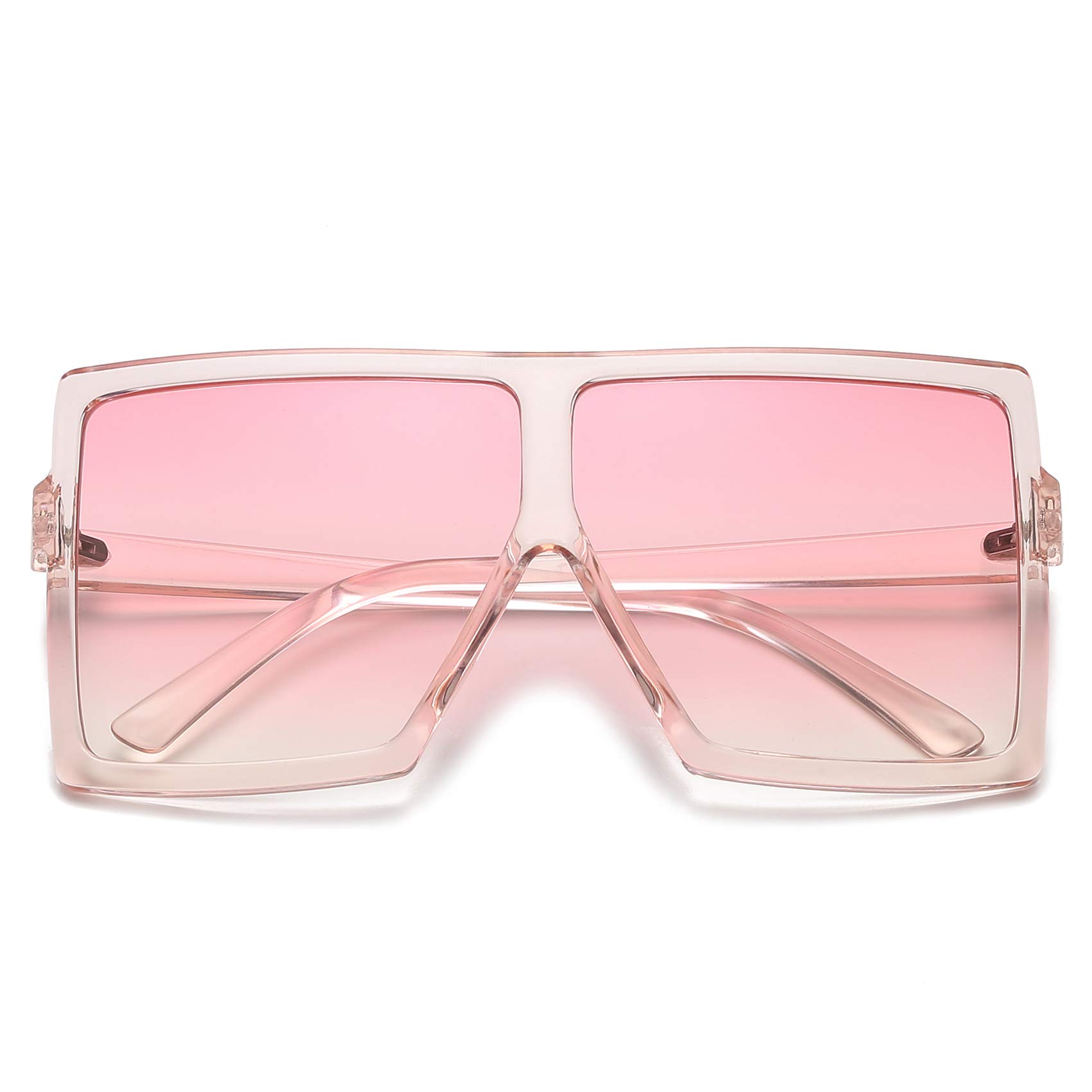 GRFISIA Square Oversized Sunglasses for Women Men Flat Top Fashion Shades