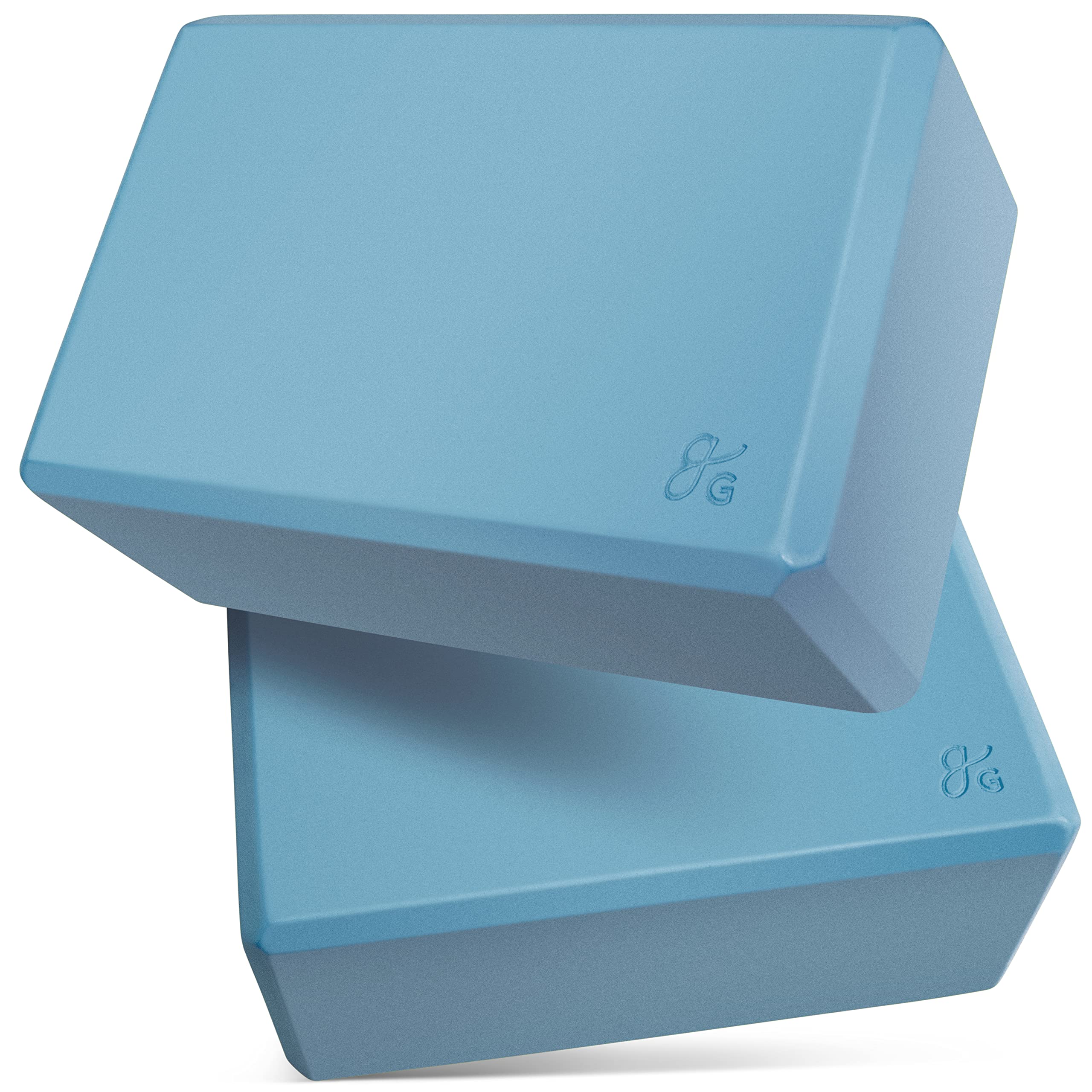 Greater Goods Premium Yoga Blocks for Yoga, Pilates, or Meditation, Deep Sky Blue, (Pack of 2)