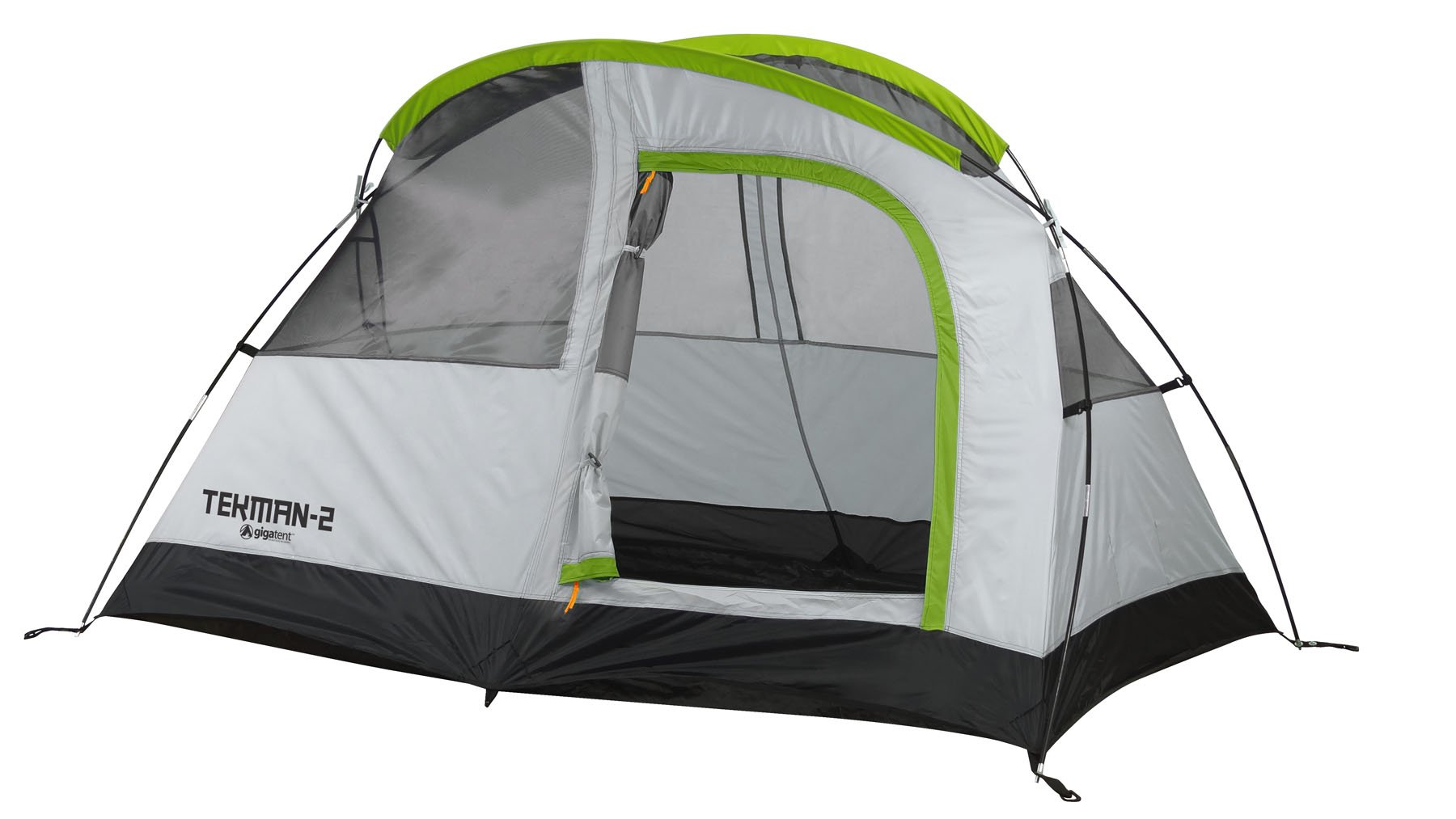 GigaTent TEKMAN 2 7 X 5 2 Person 3 Season Dome Backpacking Tent Oversized Fly with Gear Vestibule,Green,MT 011
