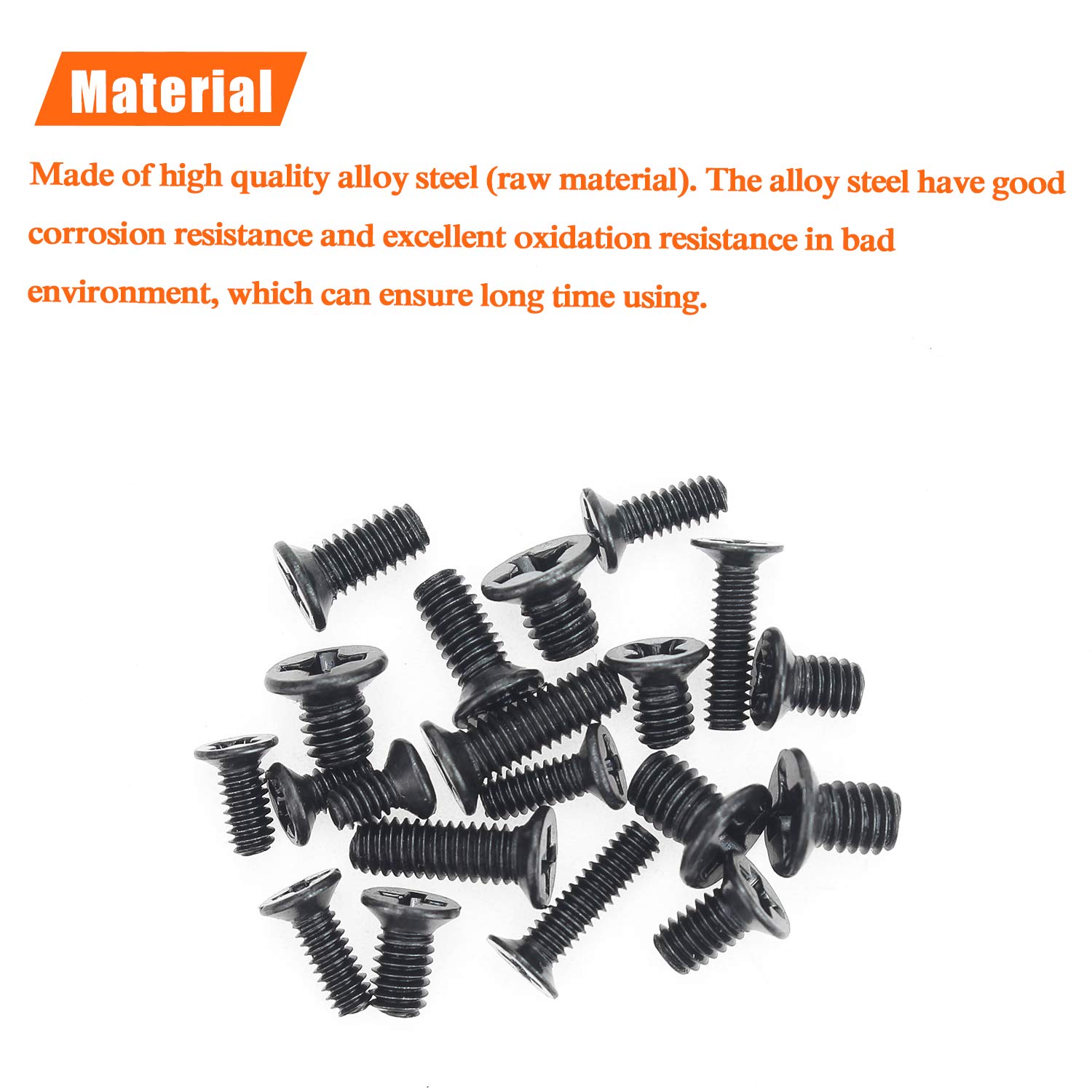 HELIFOUNER 600 Pieces M2 M2.5 M3 Phillips Flat Head Screws, Electronic Repair Screws for SSD, Laptop Notebook Computer