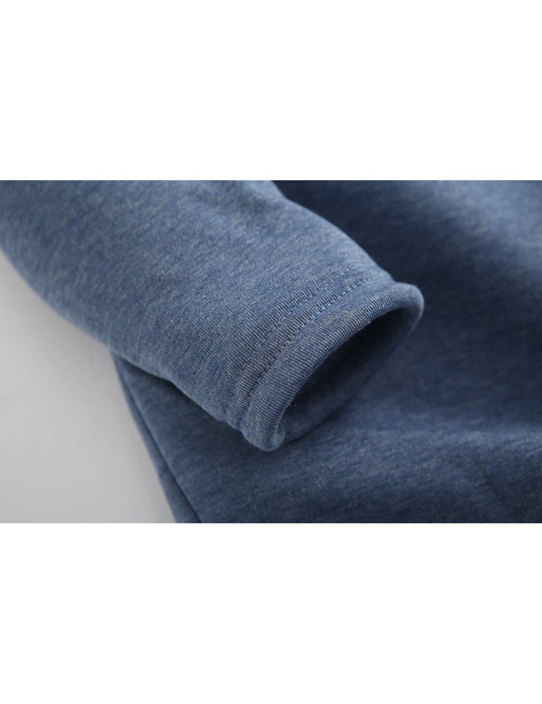 Gihuo Women's Winter Sherpa Fleece Lined Crew Neck Long Sleeve T Shirt (Blue, Large)