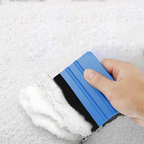 Vankcp 12 Pcs Car Felt Edge Squeegee Kits 4 Inch Squeegee Vinyl Scraper Tool Plastic Car Washing Windshield Squeegees for Window Tint,Car Vinyl Wrap,Decal Sticker Installation, Wallpaper (12 Pieces)
