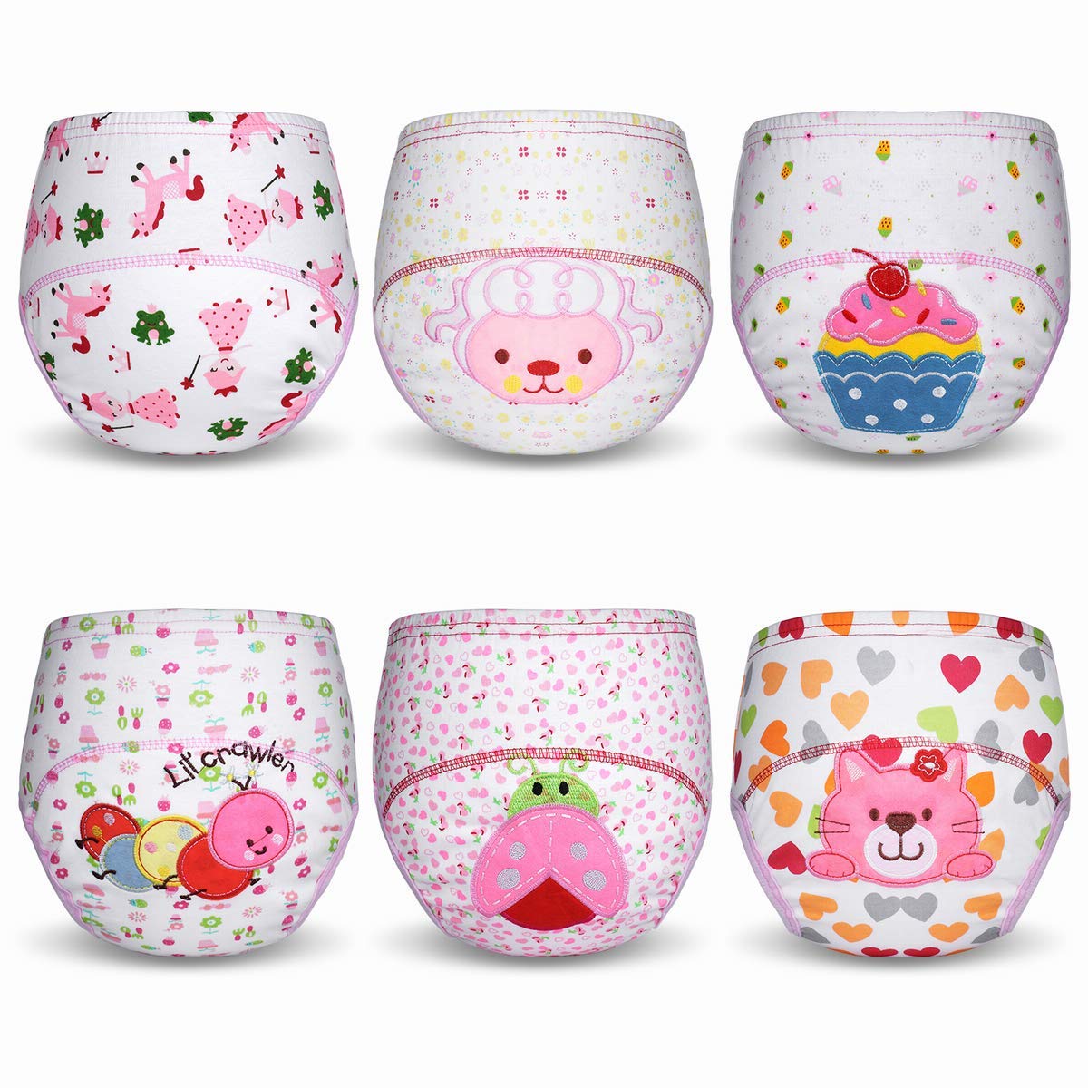 HaimoBurg 3 Pack Baby Toddler Potty Training Pants Reusable Underwears Diapers