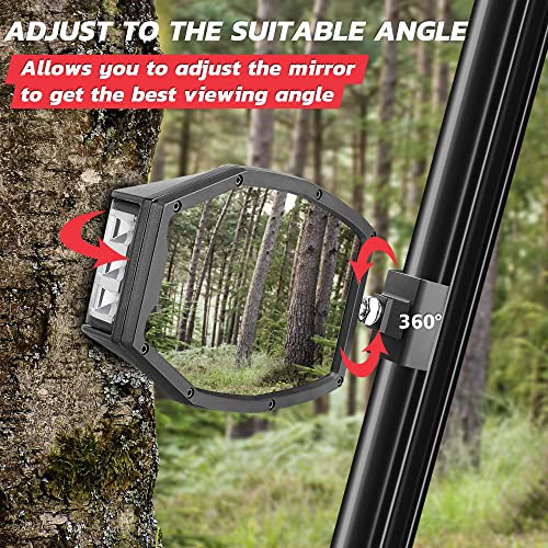 UTV Side View Mirrors, Nibright Ranger Side Mirrors Aluminum w/LED Lights Compatible with Polaris Ranger General, Can Am Defender Maverick Trail, Work with Pro-Fit Cab