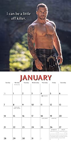 Kilty Pleasures 2024 Mini Calendar, 7" x 7"