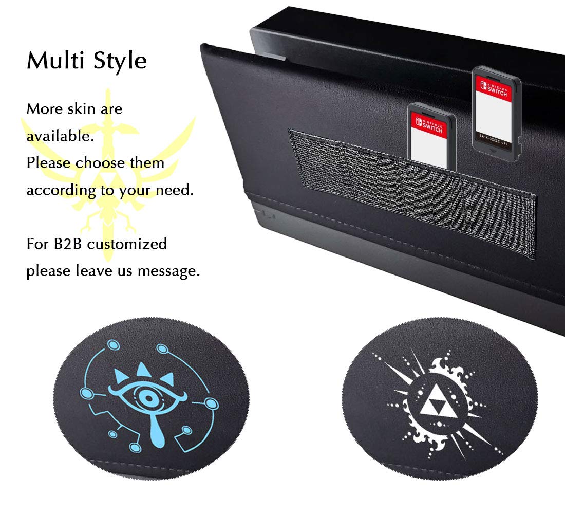 Jamont Switch Dock Sleeve Compatible with Switch Dock Set, Switch OLED Switch Dock Socks Covers Switch HDMI Dock Station Skin, Switch Game Card Holder with 4 Cartridge Slots,Switch Game Storage,Soft