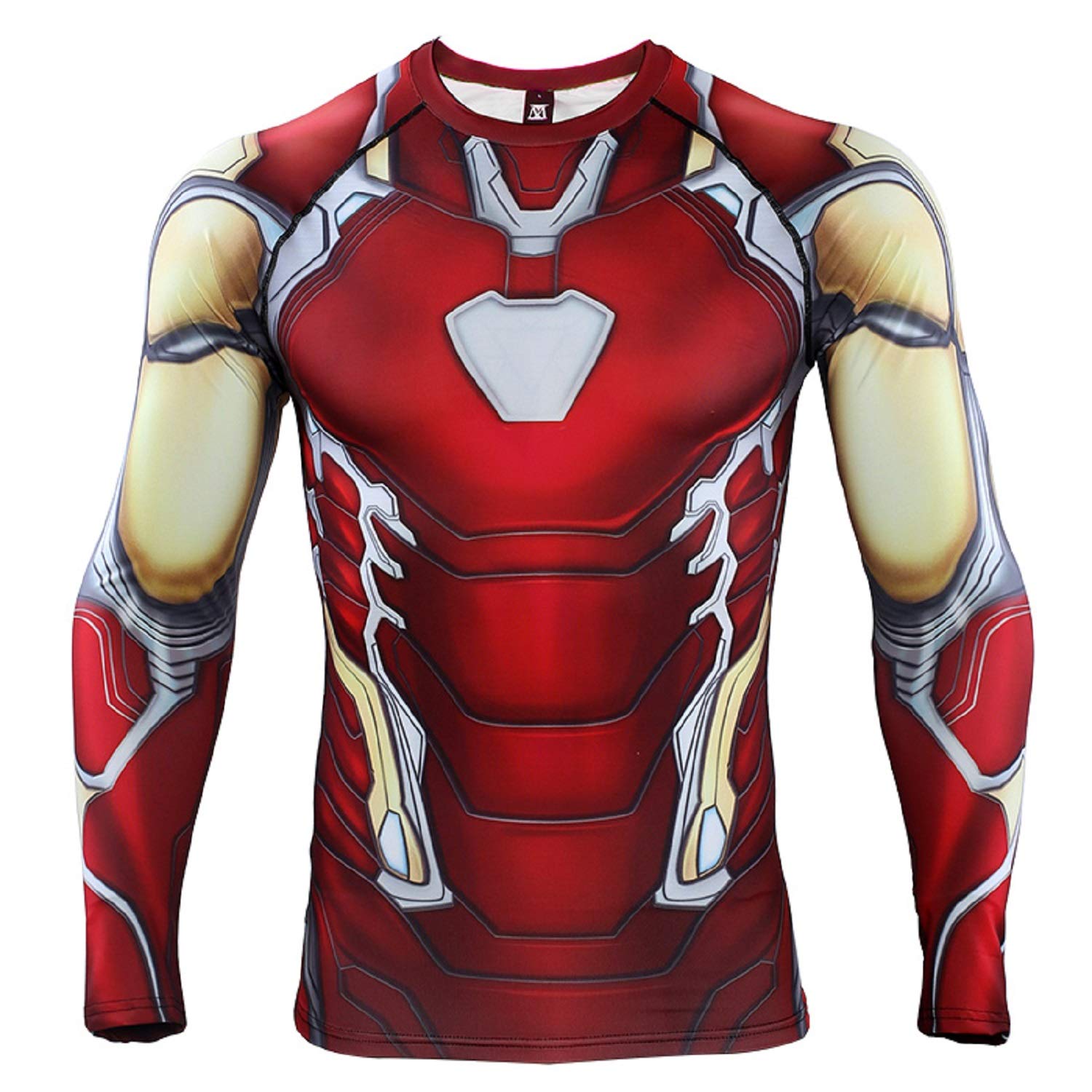 Men's Compression Sport Fitness Shirt 3D Print Workout Quick-Drying T-Shirt(Medium,Red