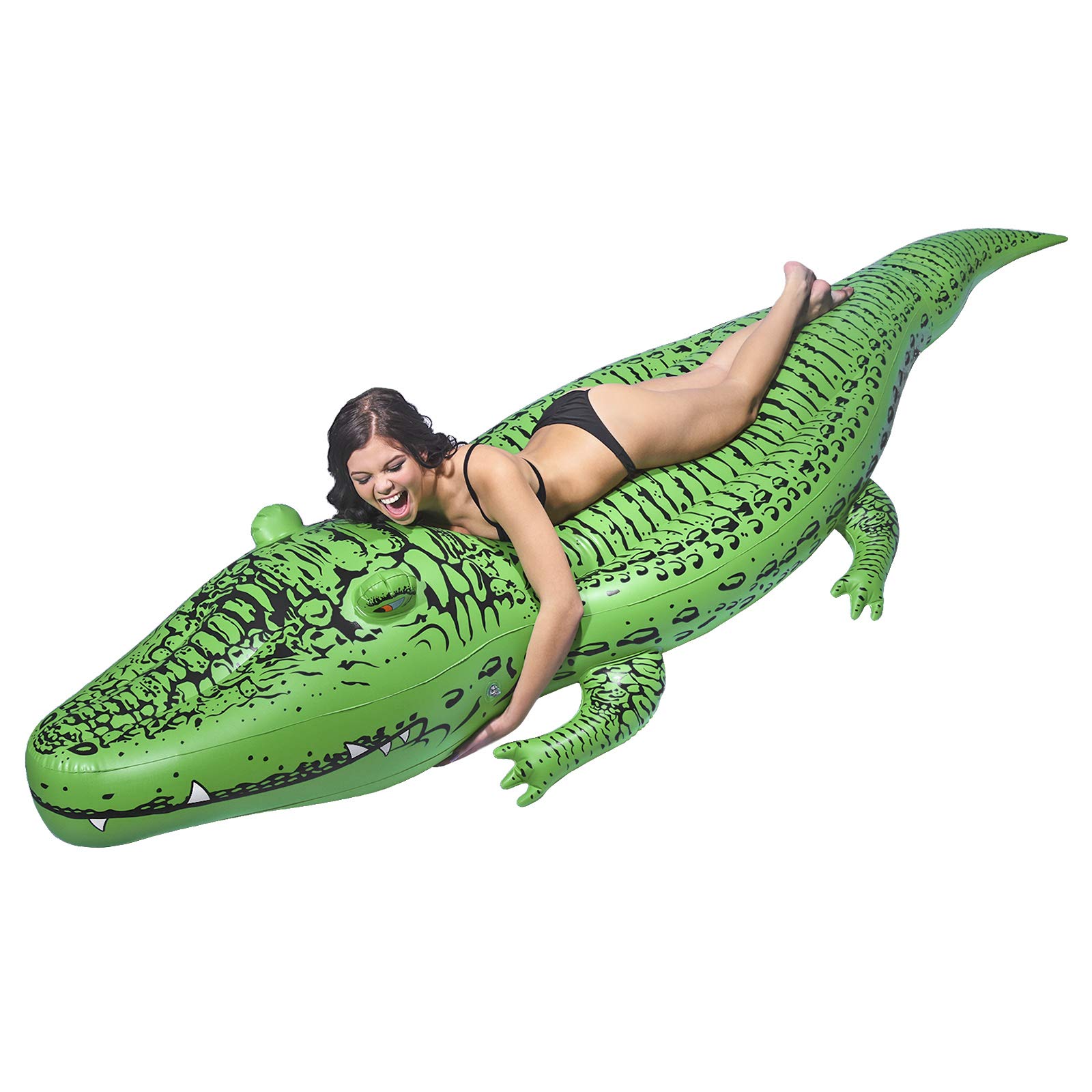 GoFloats BigAl' Giant Inflatable Alligator, Premium Quality and over 11 ft long (for Adults and Kids)