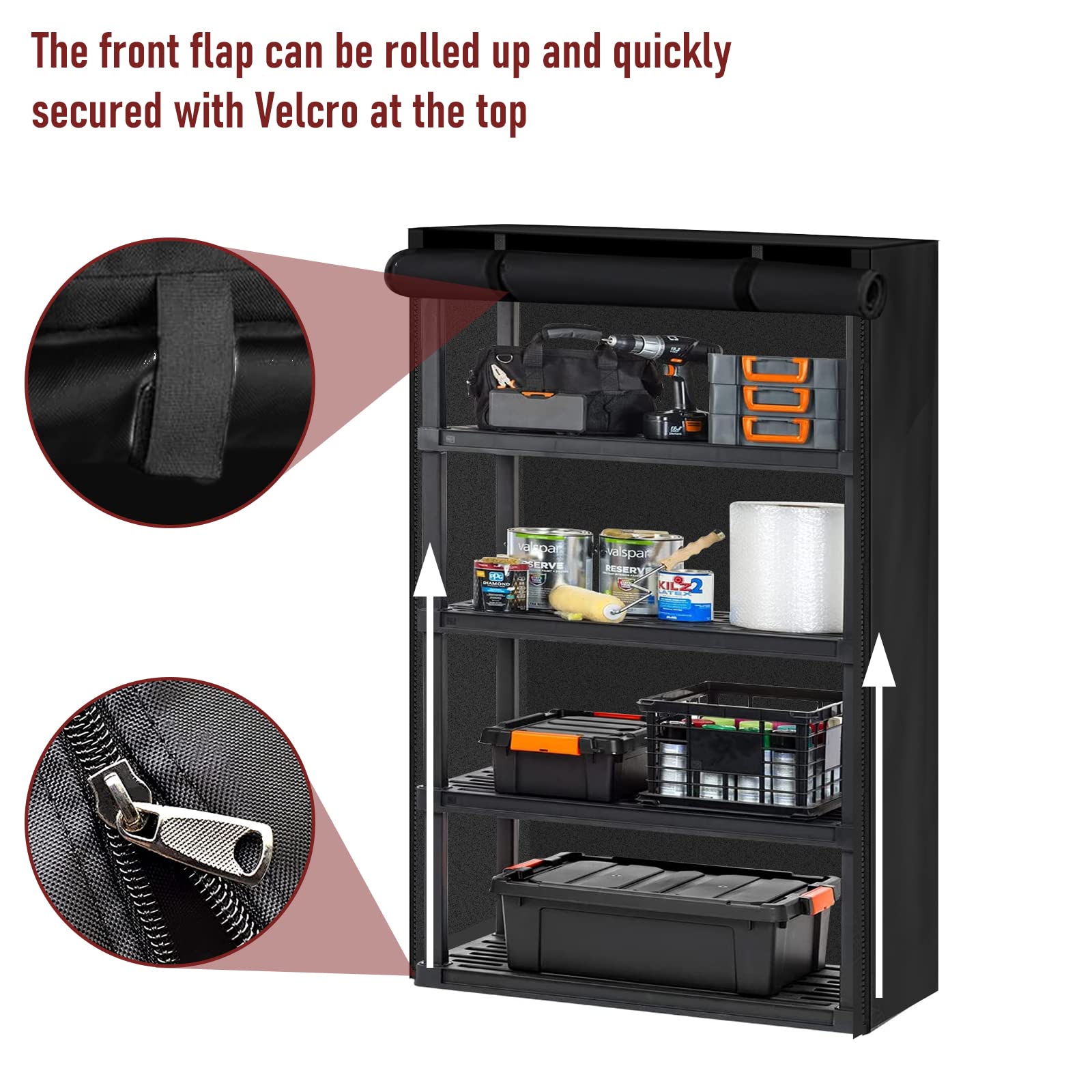 Vainlley Storage Shelving Unit Cover Waterproof Shelf Cart Cover Protective Outdoor Indoor Storage Rack Dust Cover 36 x 18 x 72 in