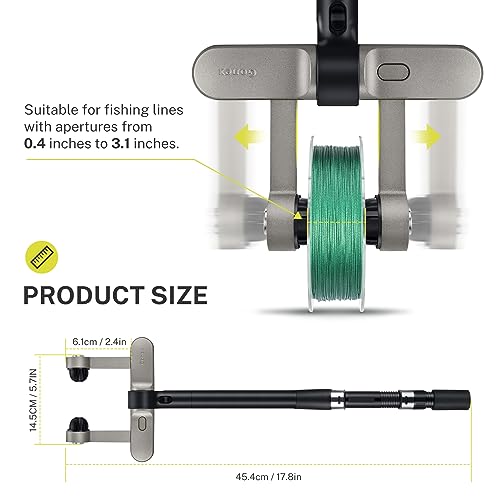 Gonex Fishing Line Spooler with Unwinding Function Installation-Free Fishing line Winder Spooler for Spinning Reel Cast Reel and Spincast Reel Spool Spooling Station System