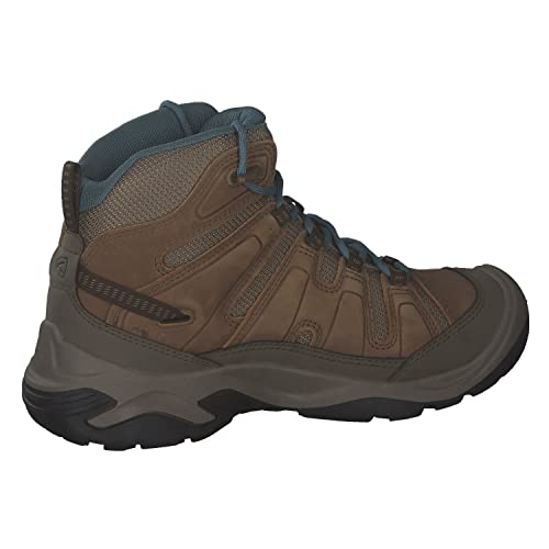 KEEN Women's Circadia Mid Height Comfortable Waterproof Hiking Boots, Toasted Coconut/North Atlantic, 12