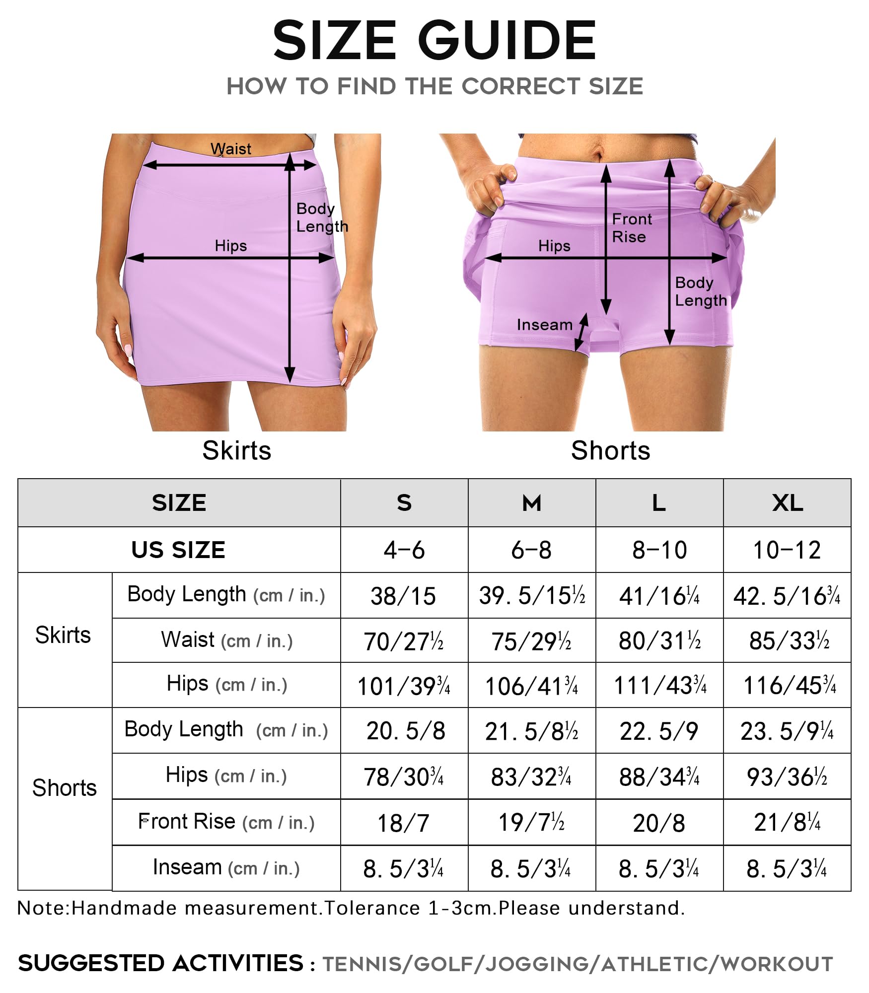 icyzone Tennis Skirts for Women with Pockets Shorts, Golf Athletic Workout Exercise Skorts (Black, Large)