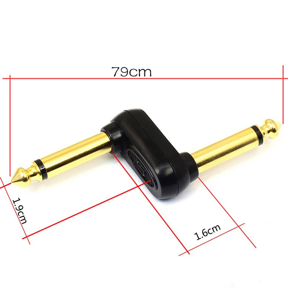 Hakuna HEC-130Z Guitar Effect Pedal Connector/Coupler 2pcs/pack pure brass with gold plated 1/4 inch mono plug Z type