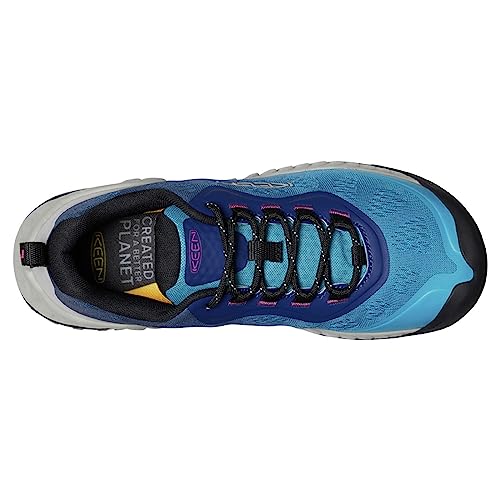 KEEN Women's NXIS Speed Low Height Vented Hiking Shoes, Fjord Blue/Ombre, 11