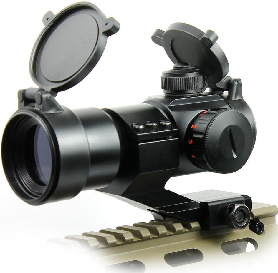 GOTICAL Tactical Scope Reflex Stinger 4 MOA Red - Green Dot Sight with Picatinny Mount (Dark Earth)