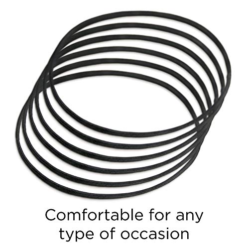 GOODY Women's Ouchless Thin Hair Flat Narrow Headwrap, Black, 6 Count