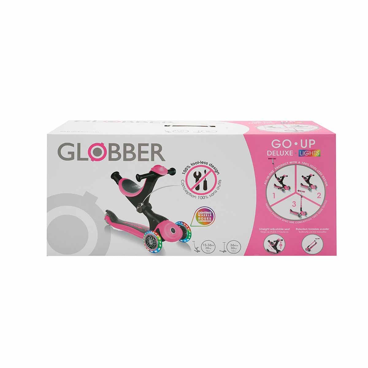Globber GO.UP Deluxe Lights - Deep Pink