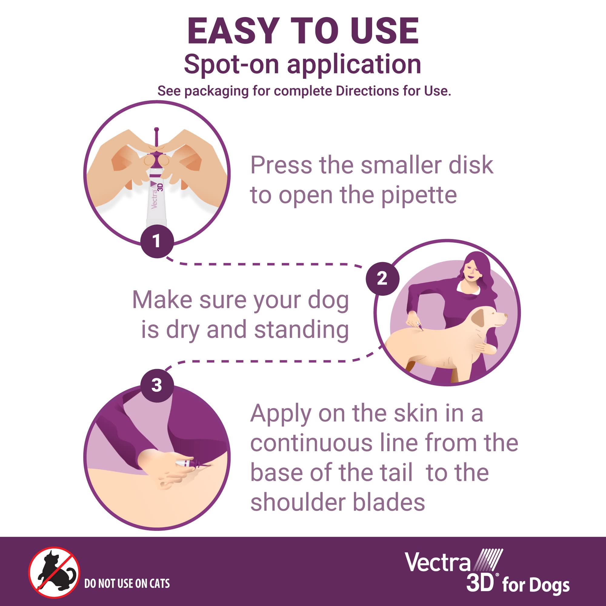 Vectra 3D for Dogs Flea, Tick & Mosquito Treatment & Prevention for Extra Small Dogs (5-10 lbs), 3 month supply
