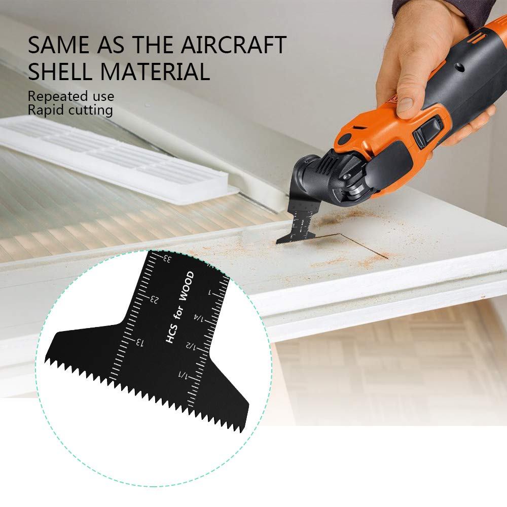 HOTBEST 50 Pack Wood Bi-Metal Oscillating Saw Blades Universal Quick Release Fit Porter Rockwell Cable, Black & Decker, Bosch Craftsman and More