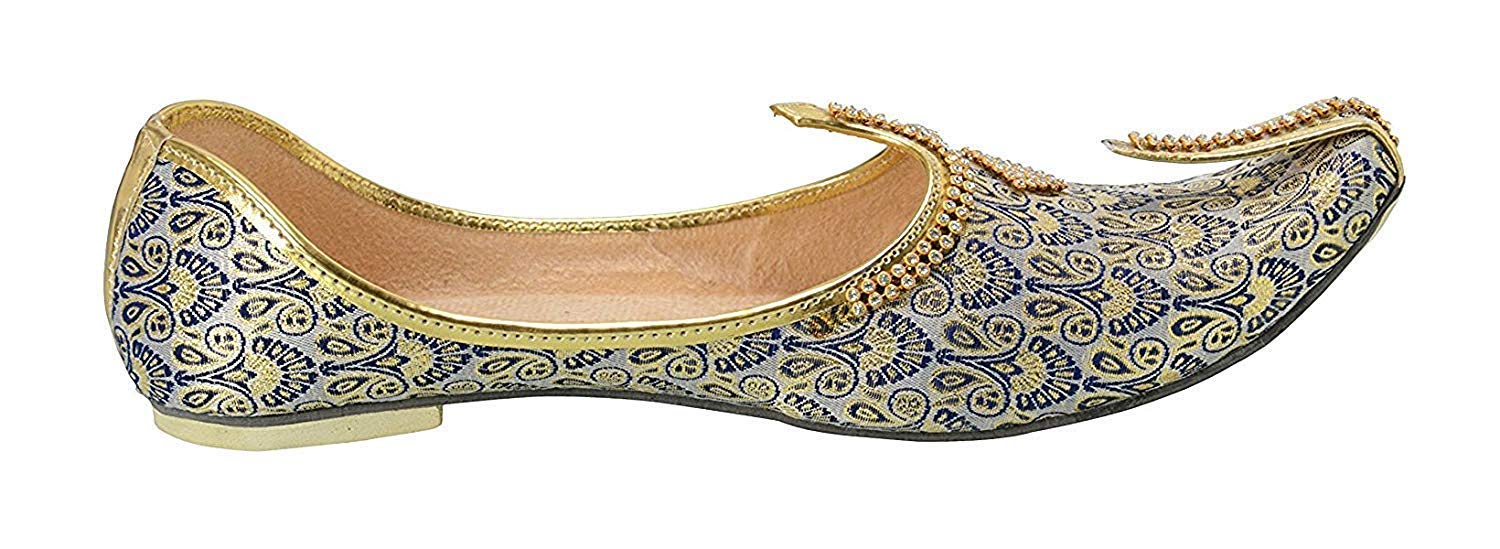 Indian Fabriic Store Men's Jutti Blue